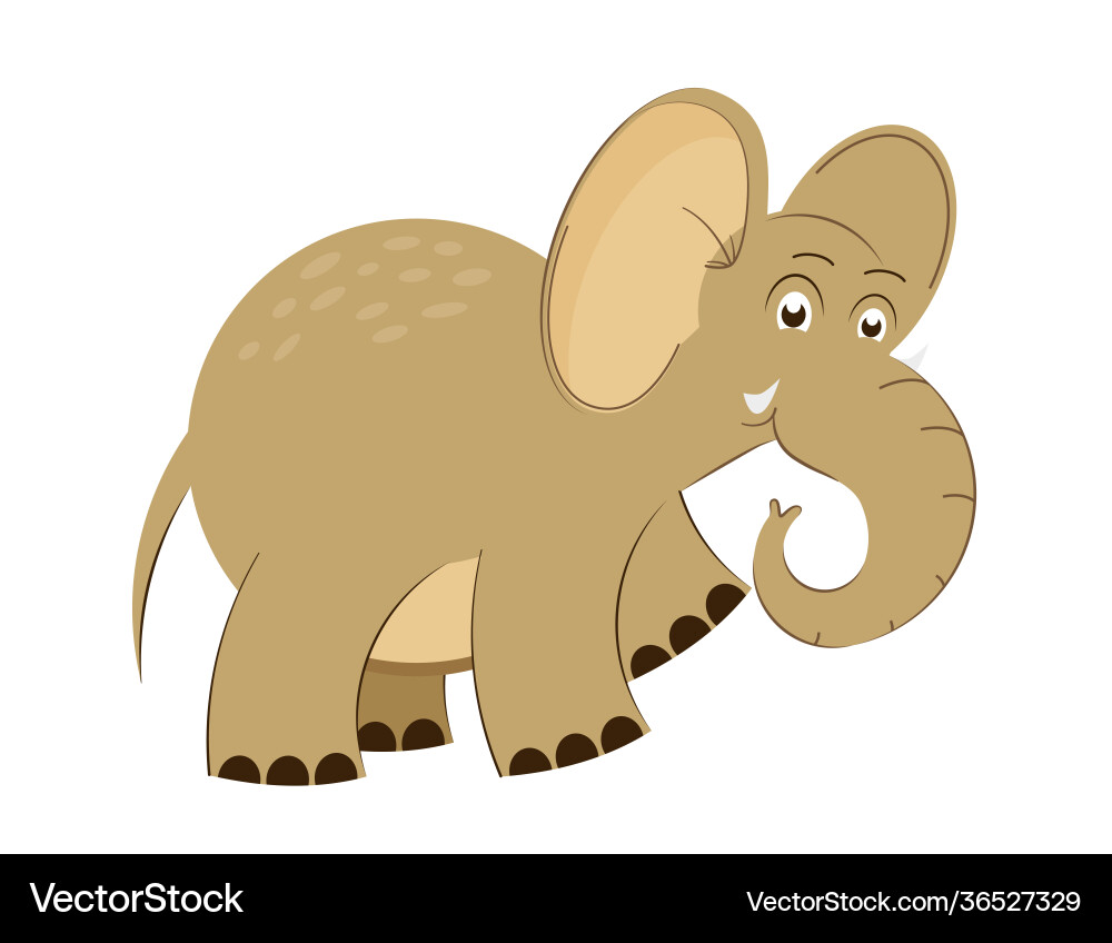 Cartoon Baby Elephant Royalty Free Vector Image