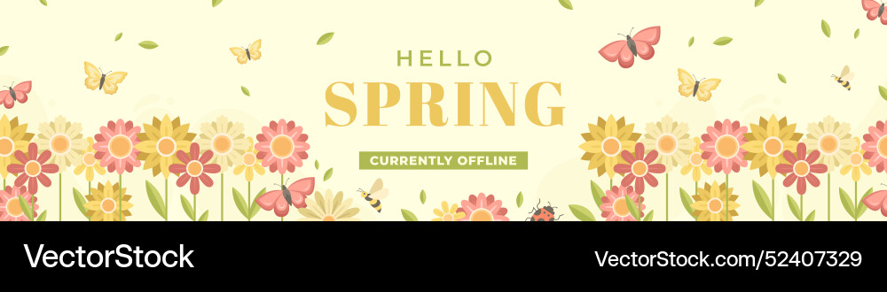 Flat spring twitch banner Royalty Free Vector Image