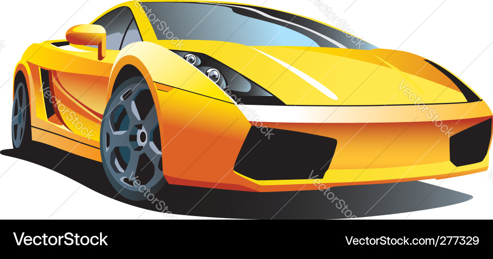 Modern sports car Royalty Free Vector Image - VectorStock