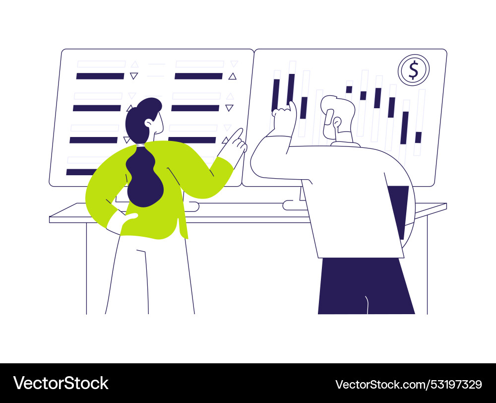 Stock market predictions abstract concept Vector Image