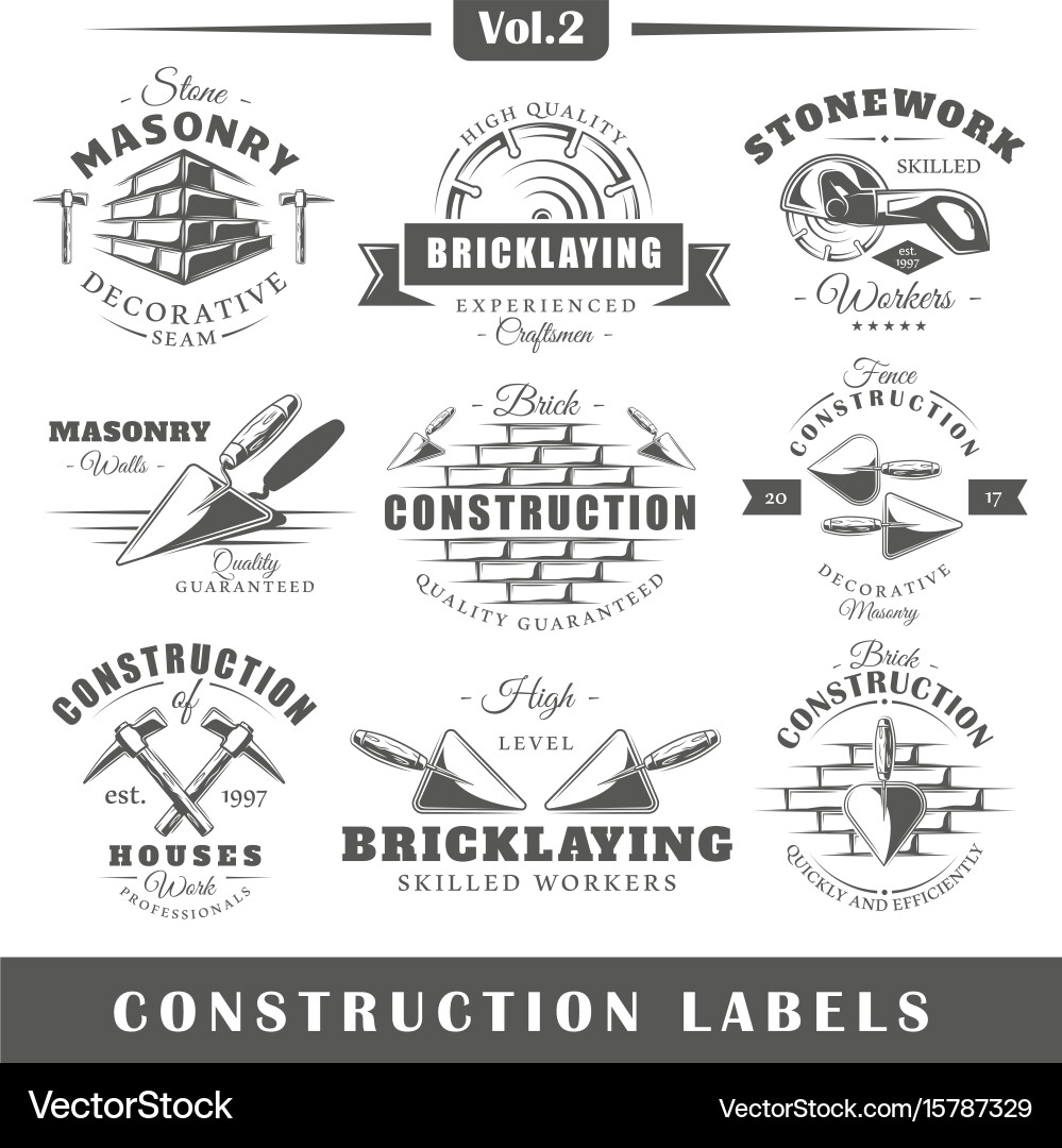 Bricklaying Logo Bricklaying Logo Vector Images | Depositphotos