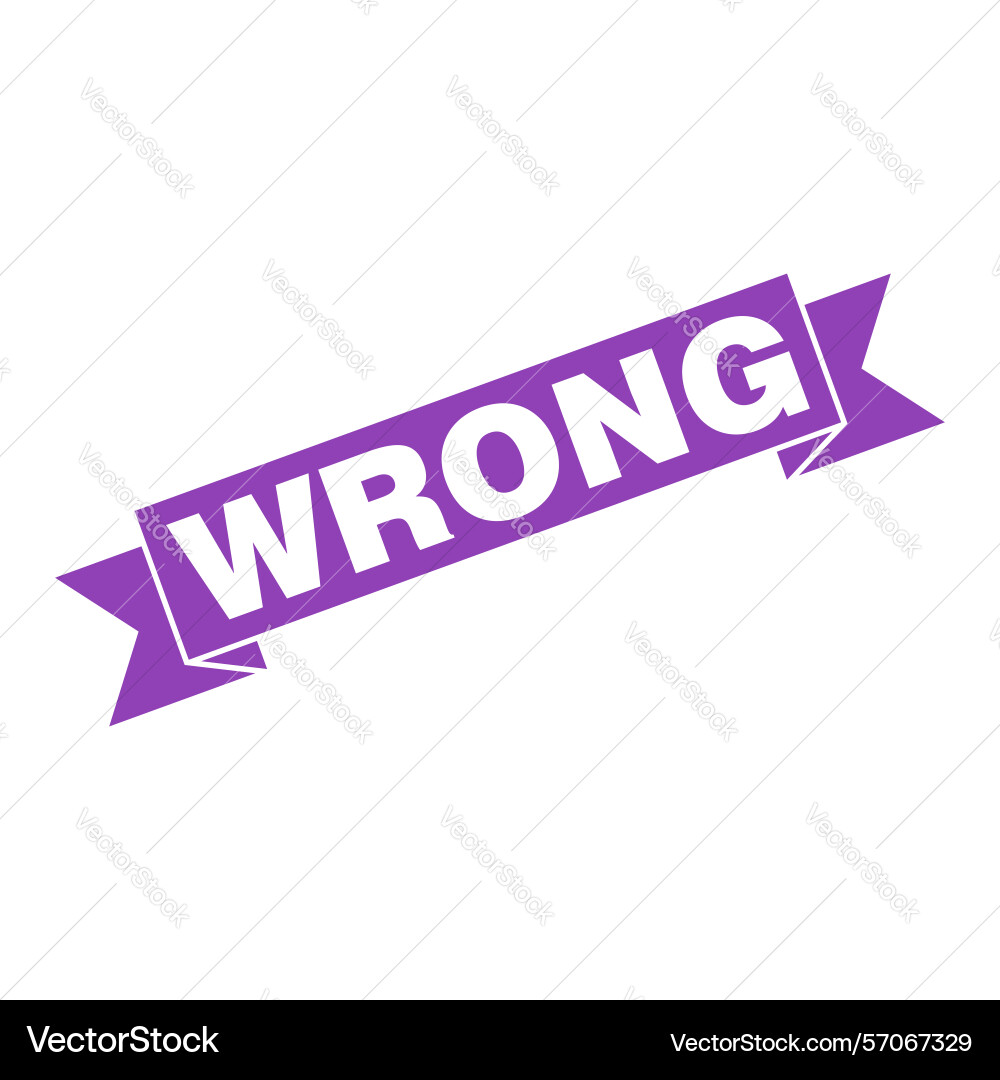 Wrong letter rubber stamp template design Vector Image