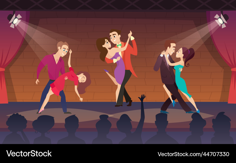 Ballroom Dance Competition Royalty Free Vector Image