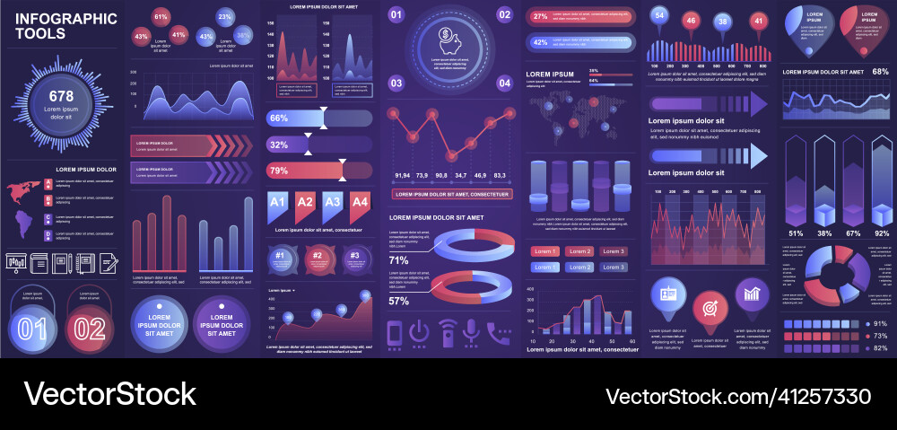 Bundle infographic ui ux kit elements Royalty Free Vector Bundle infographic ui ux kit elements Royalty Free Vector