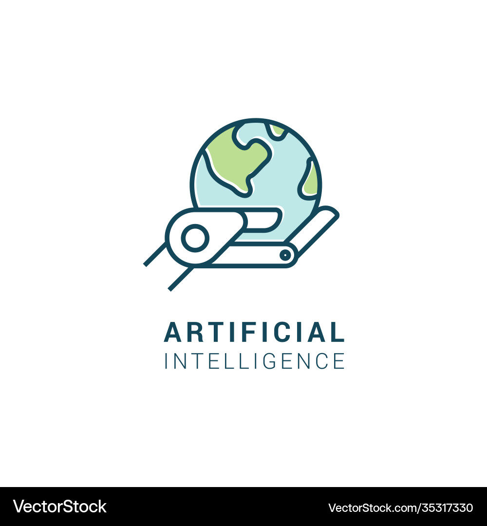 Color logo technology company Royalty Free Vector Image