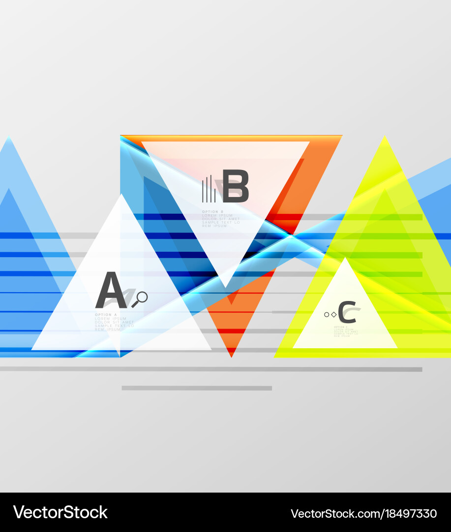 Color triangles background design Royalty Free Vector Image