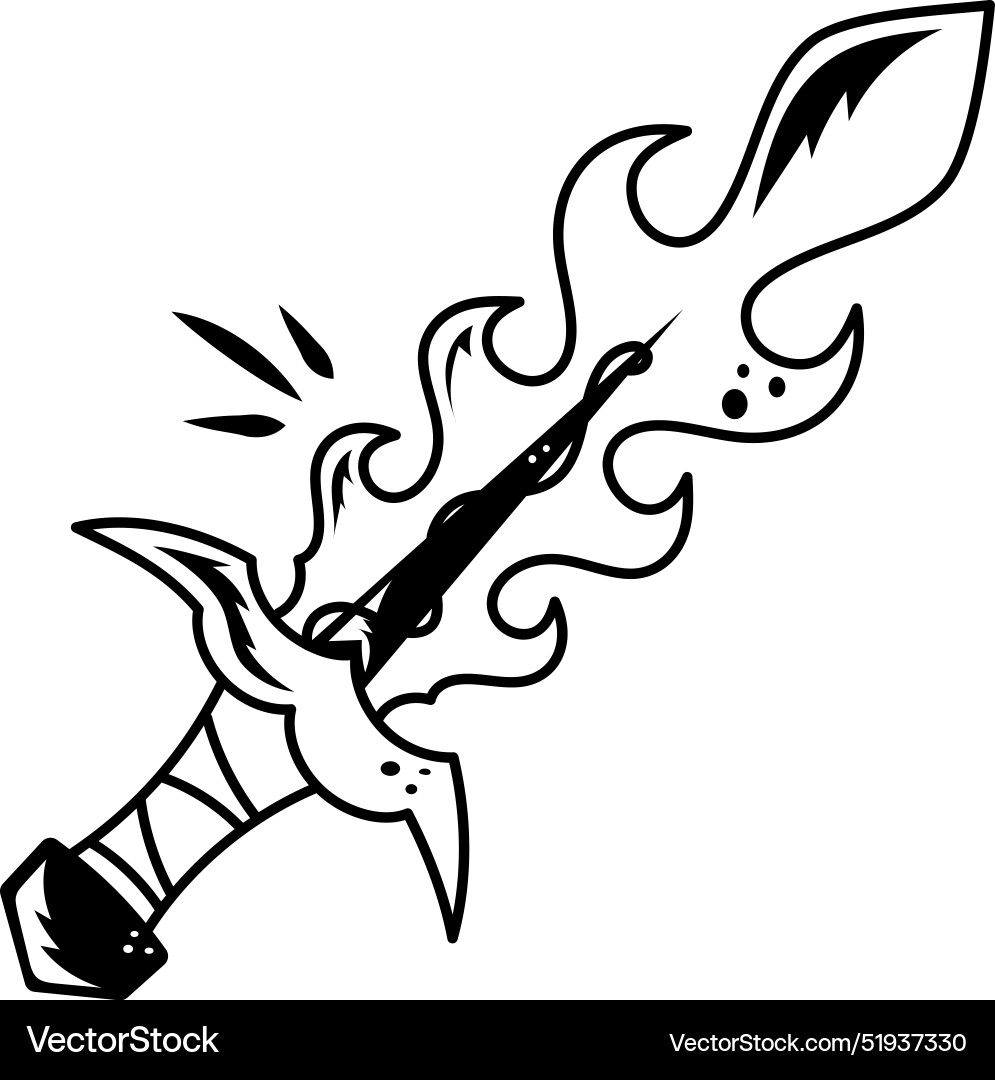 Fantasy sword Royalty Free Vector Image - VectorStock