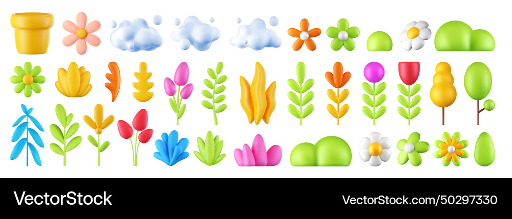 Flower 3d icon Royalty Free Vector Image - VectorStock