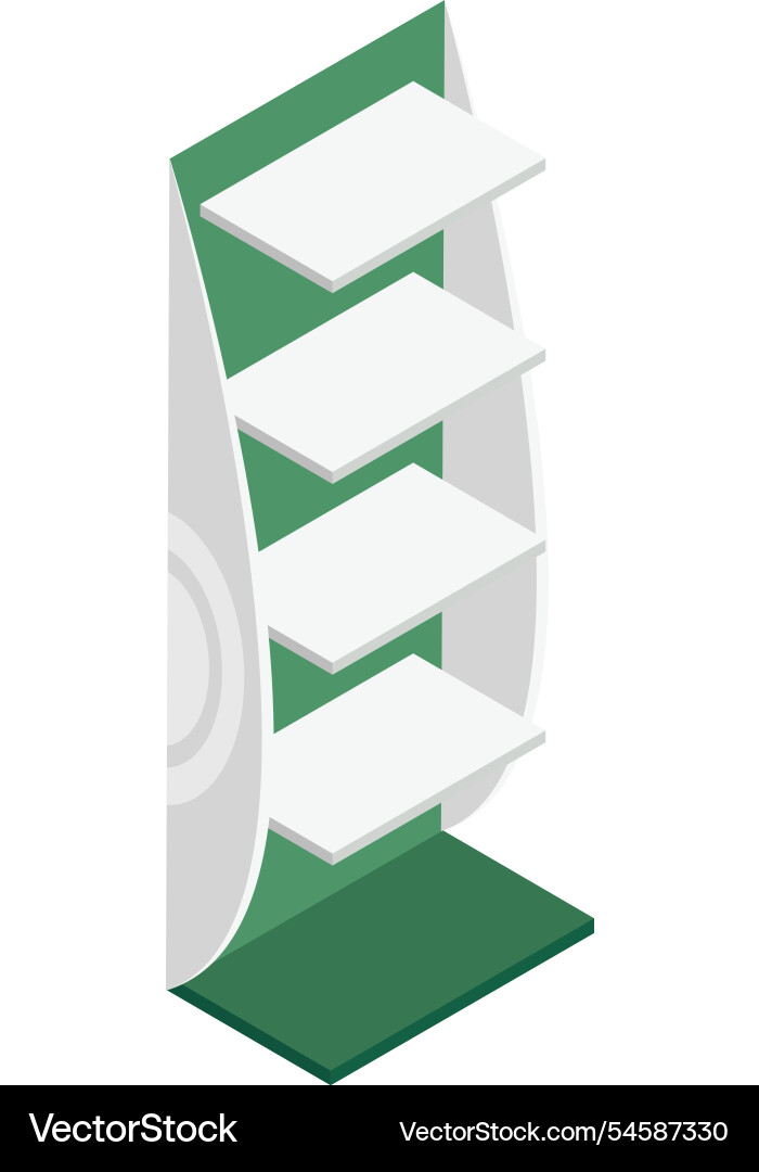 Isometric view of an empty modern retail display Vector Image
