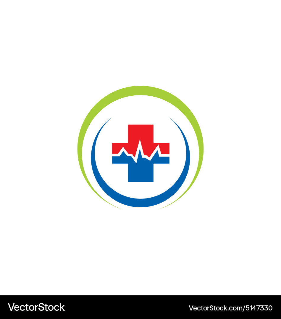 Medic cross sign hospital logo Royalty Free Vector Image