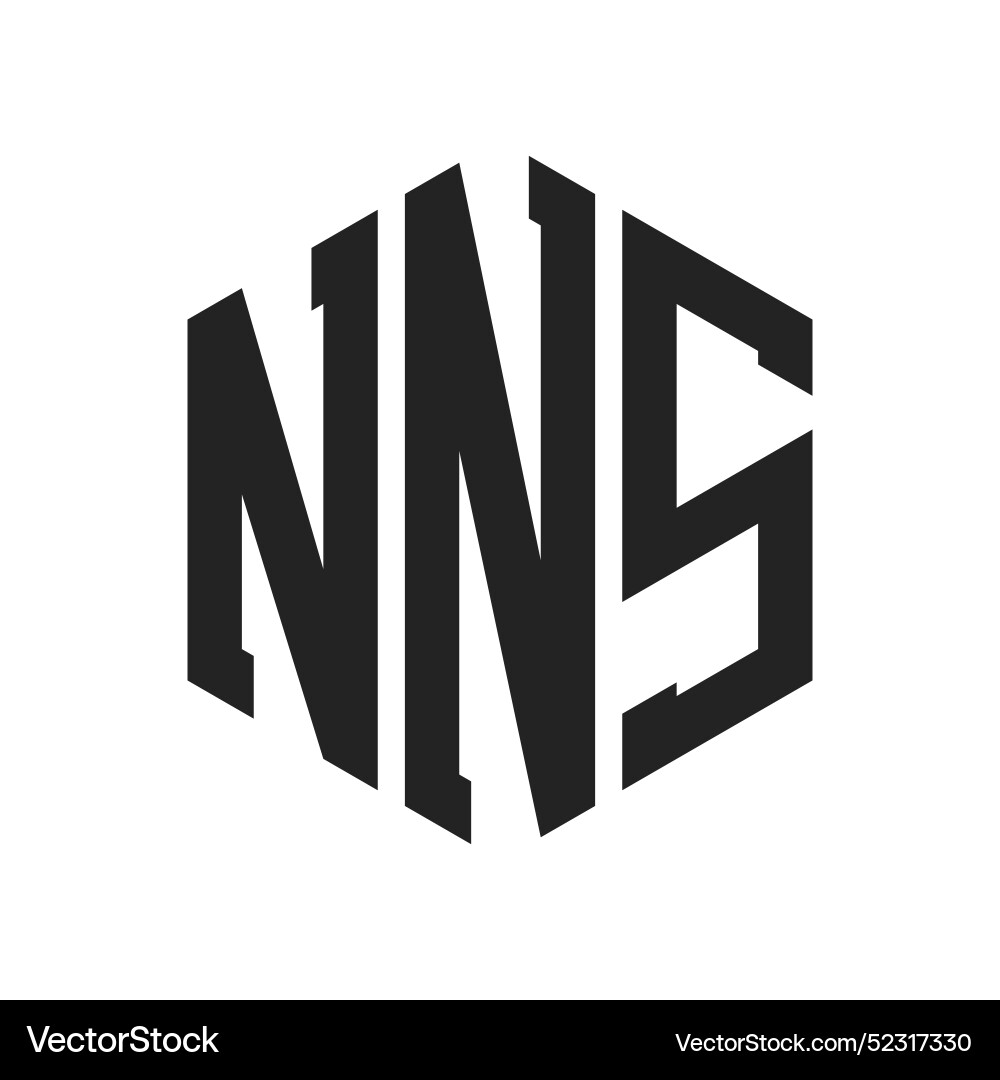 Nns logo design initial letter nns monogram logo Vector Image