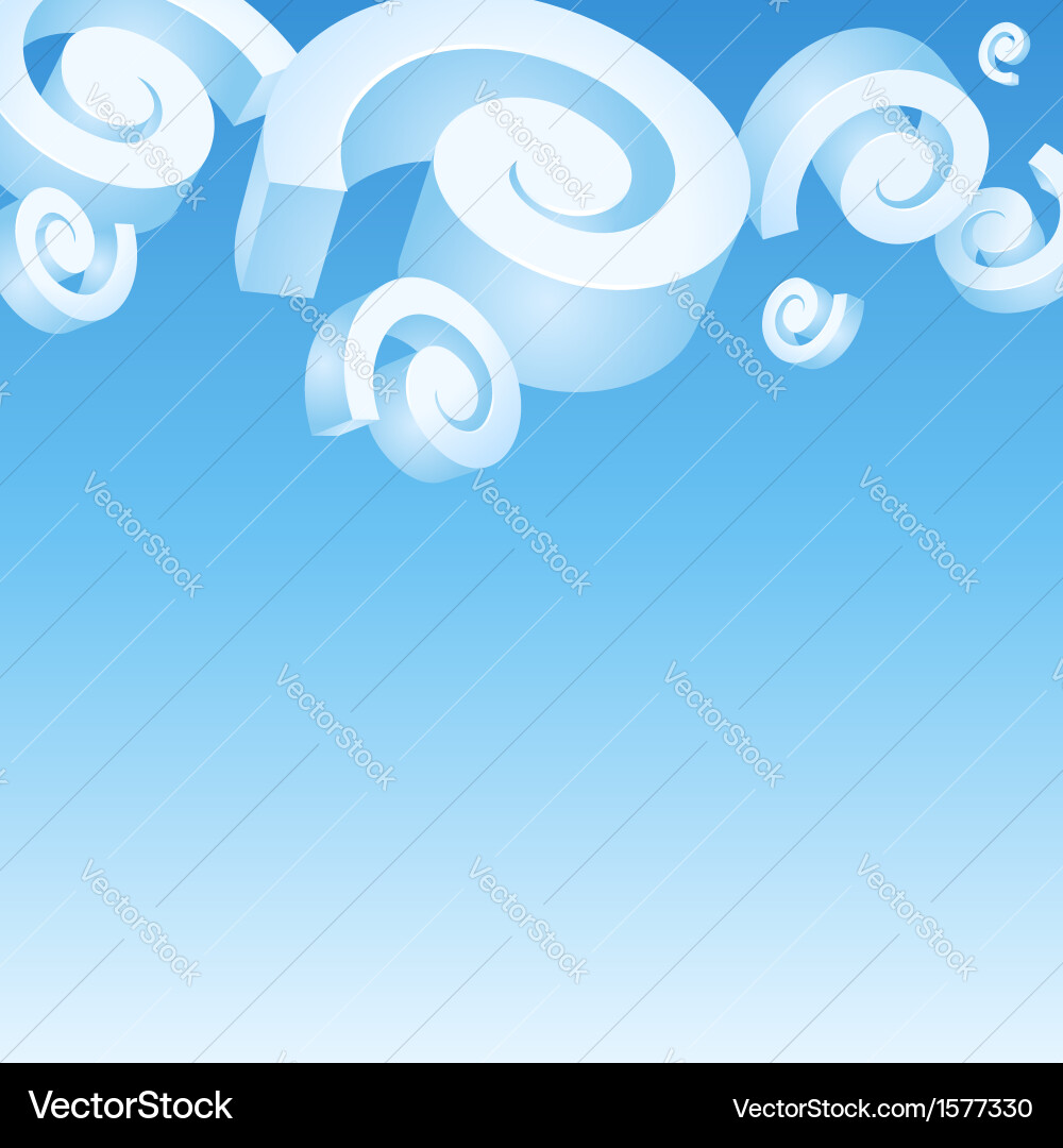 Spiral clouds Royalty Free Vector Image - VectorStock