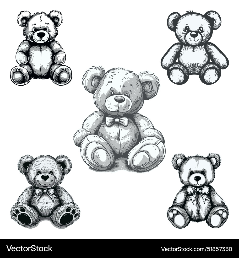 Teddy bear clipart Royalty Free Vector Image - VectorStock