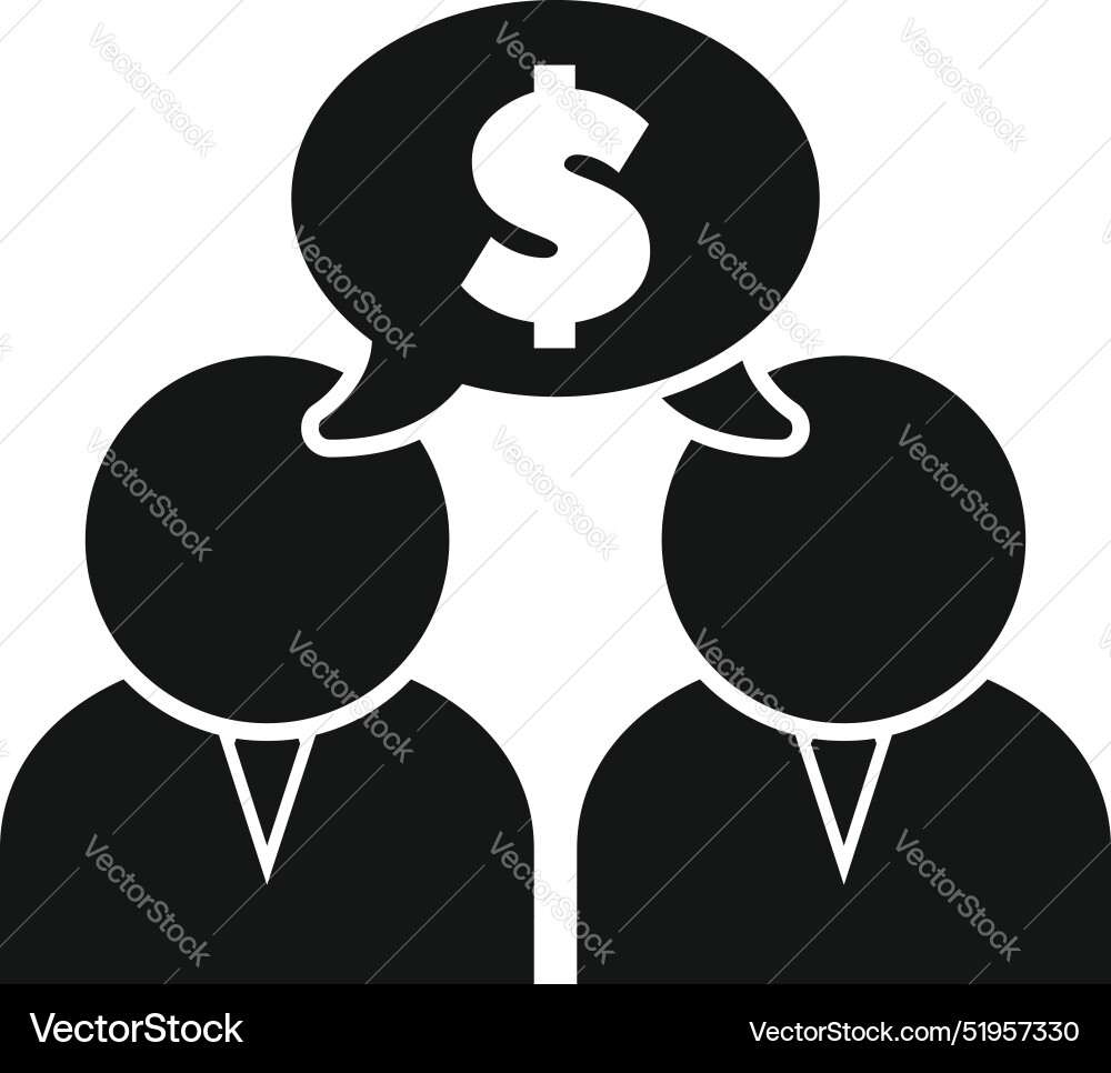 Two businessmen discussing about money Royalty Free Vector