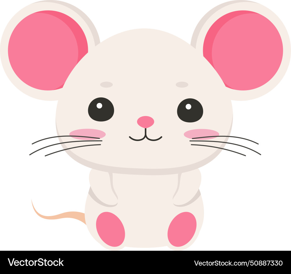 Ute white mouse Royalty Free Vector Image - VectorStock