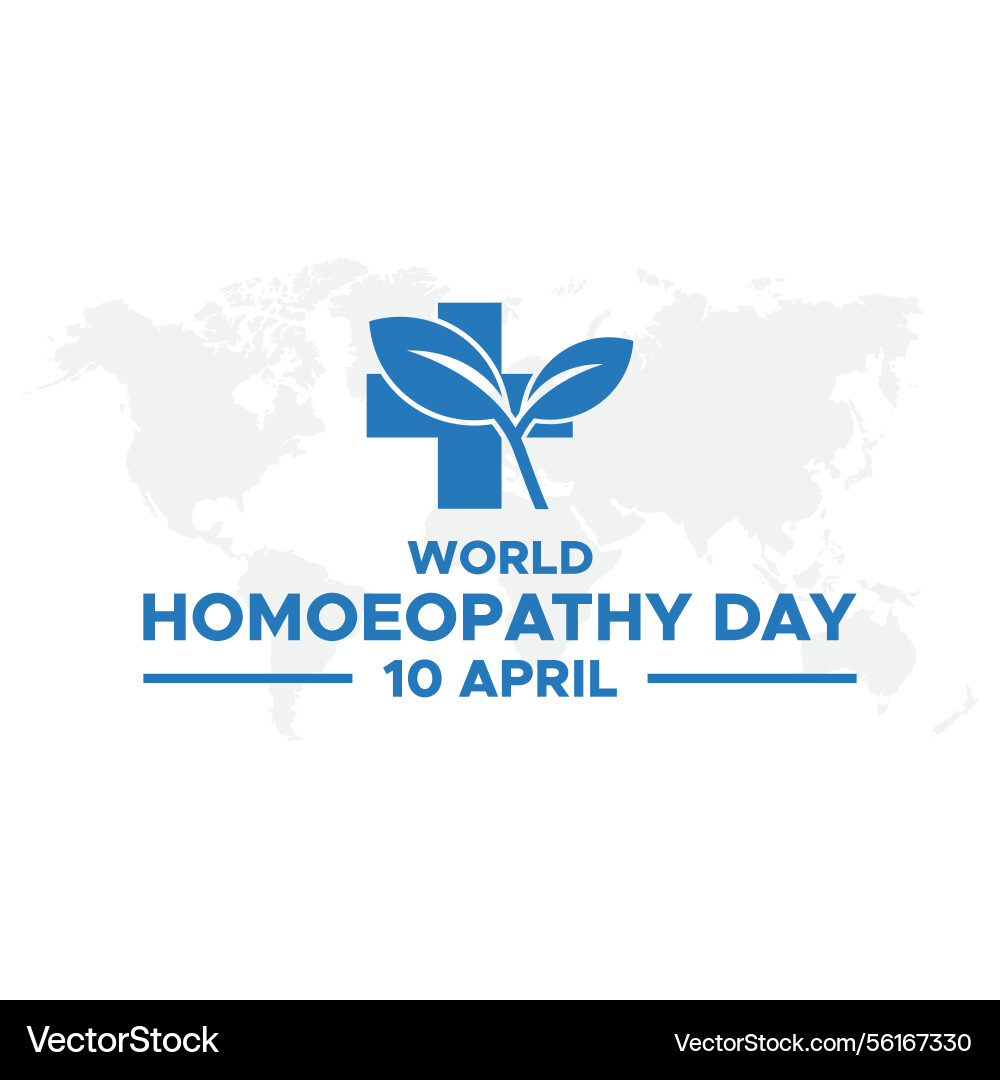 World homeopathy day poster design Royalty Free Vector Image