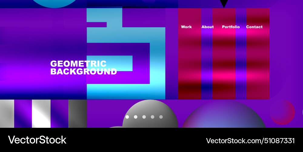 A purple background with geometric shapes Vector Image