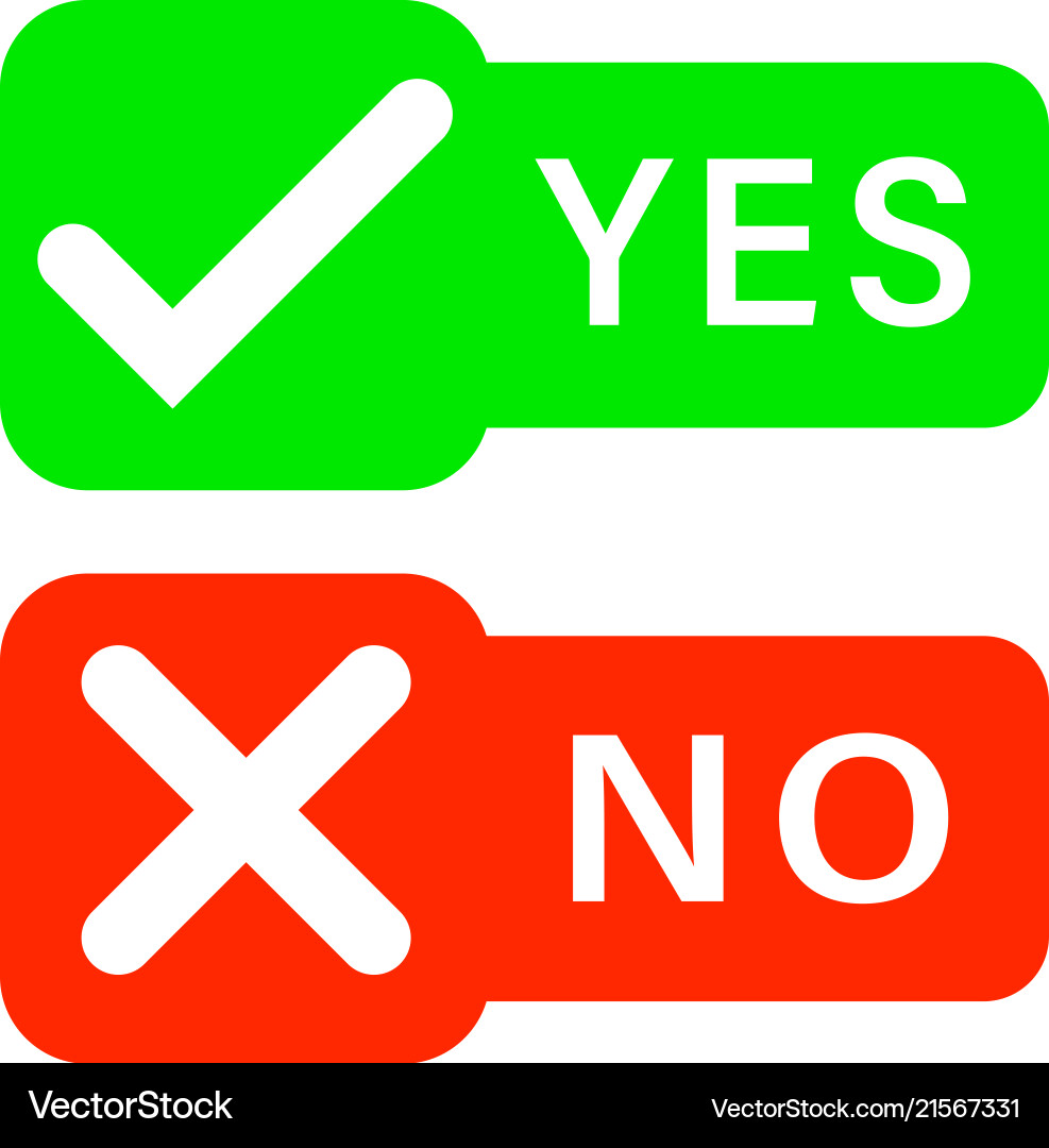 Check marks yes Royalty Free Vector Image - VectorStock