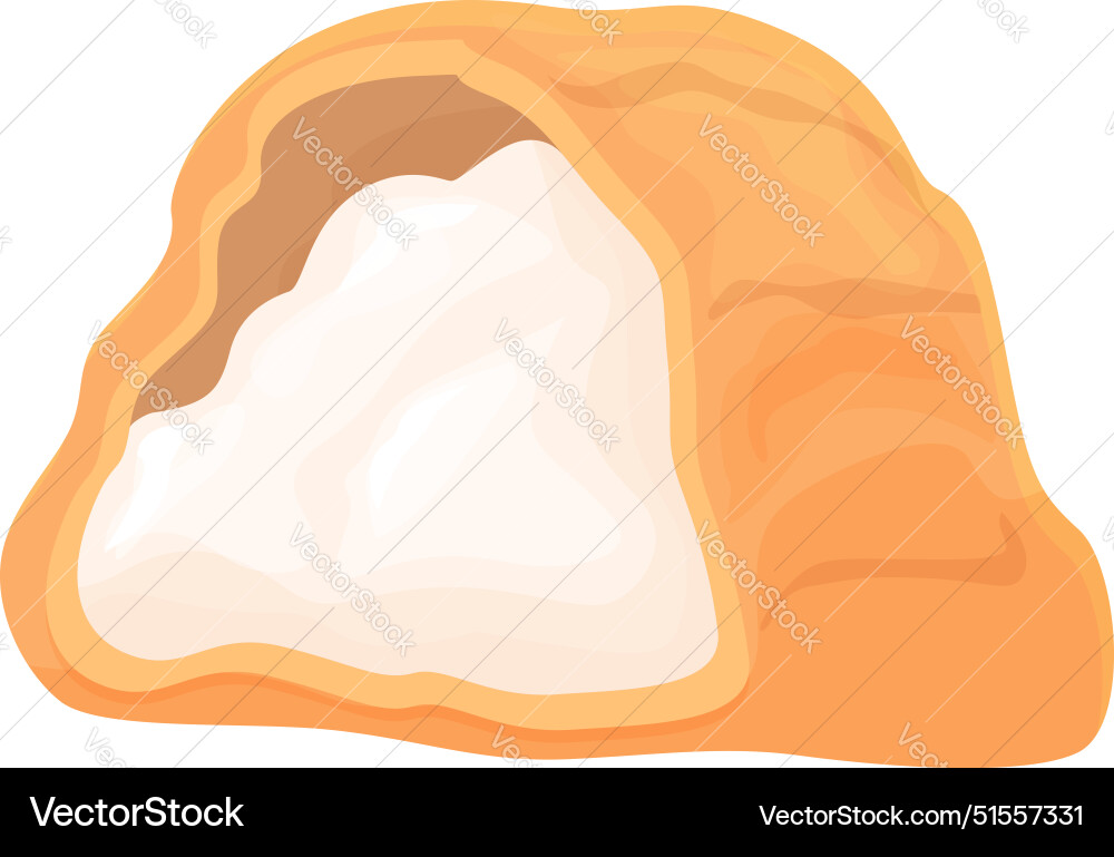 Delicious cream puff filled with sweet white Vector Image