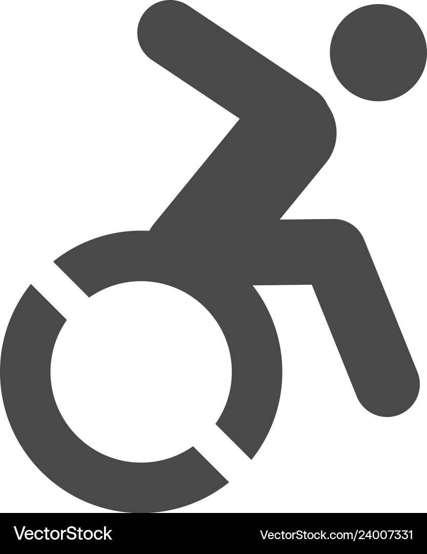 Disabled icon design template isolated Royalty Free Vector