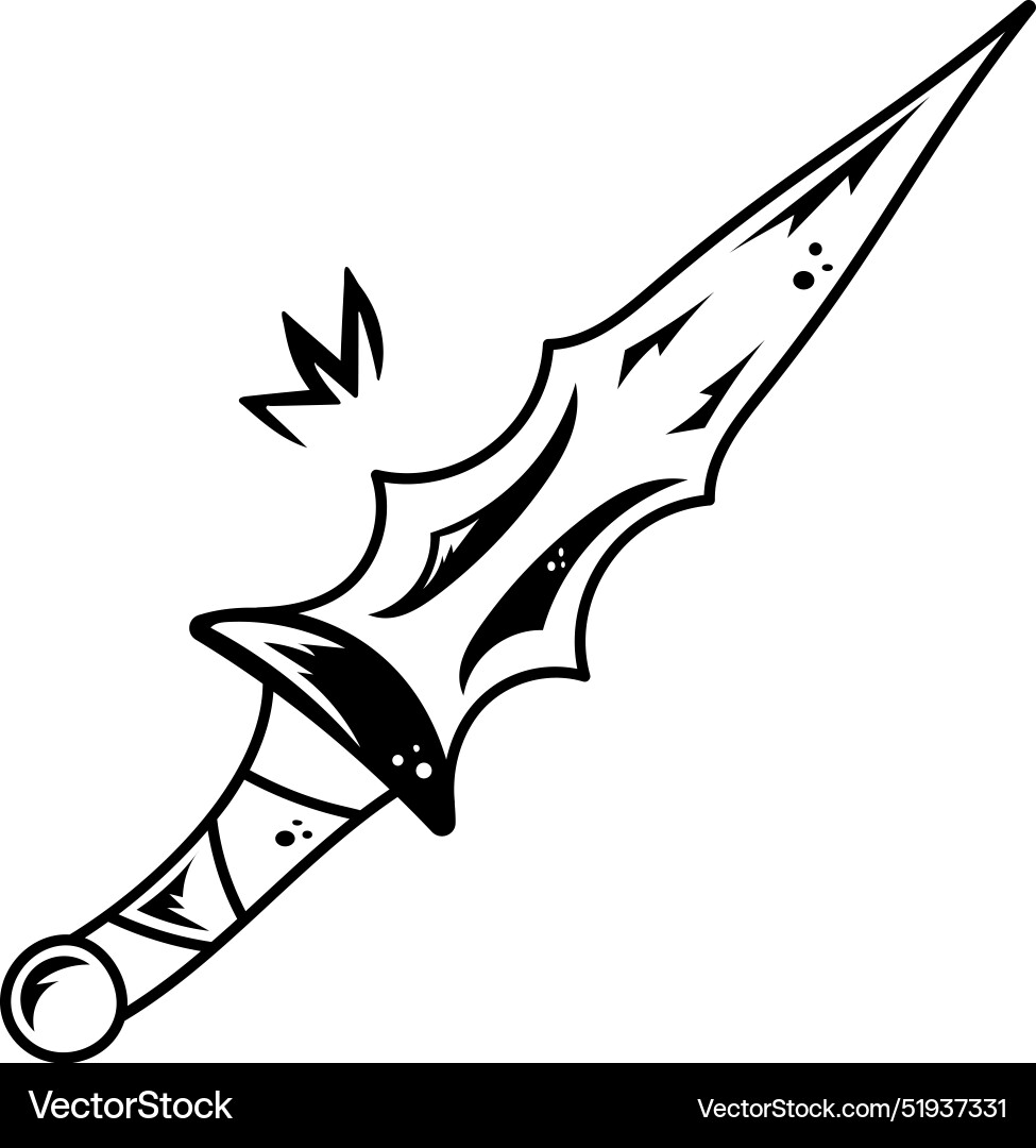Fantasy dagger Royalty Free Vector Image - VectorStock