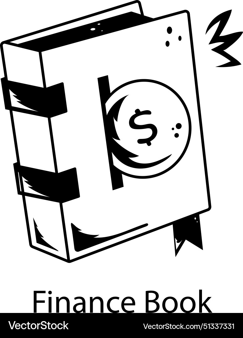 Finance book Royalty Free Vector Image - VectorStock