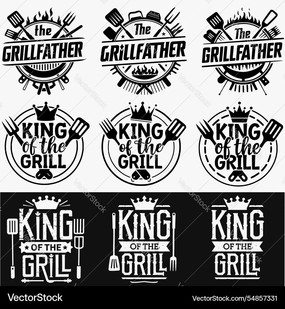 Grillfather svg grill grilling dad Royalty Free Vector Image