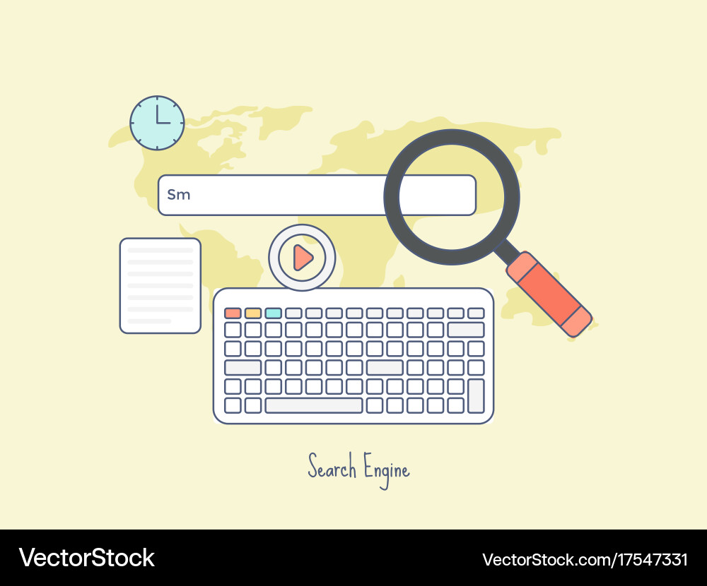 Search engine icon Royalty Free Vector Image - VectorStock