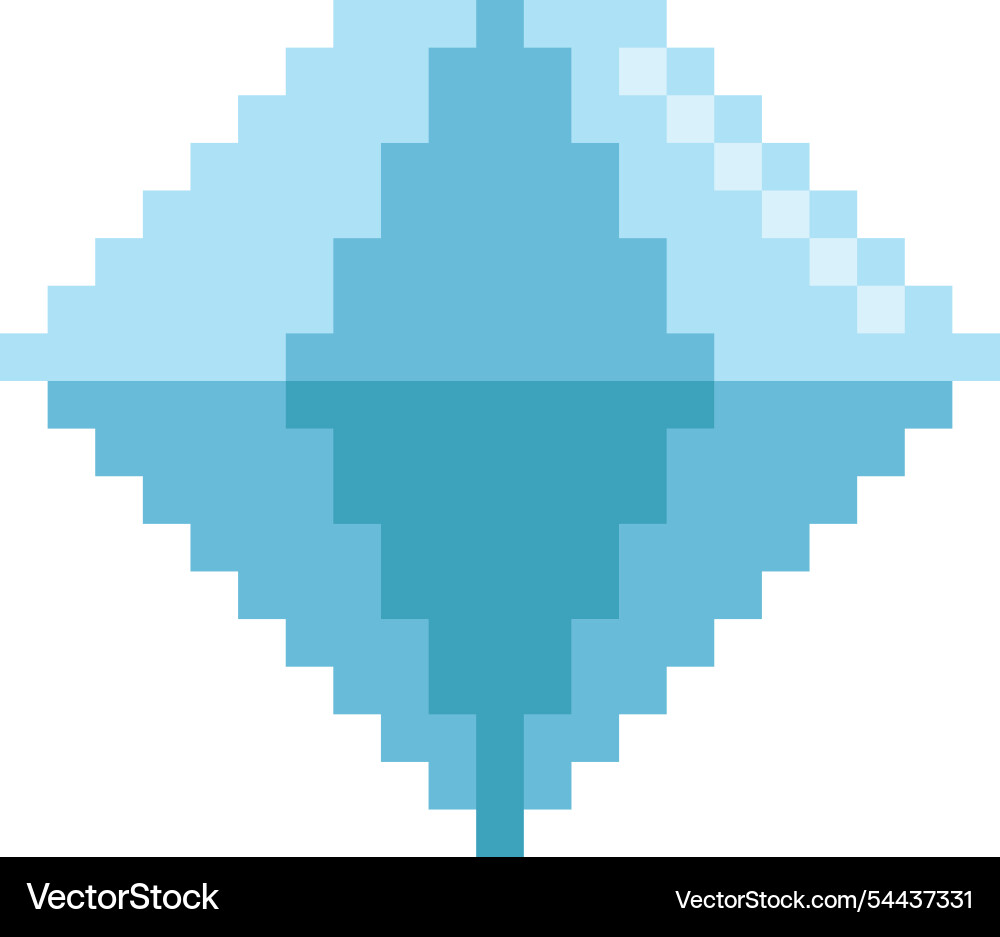 Video game item pixelated diamond Royalty Free Vector Image