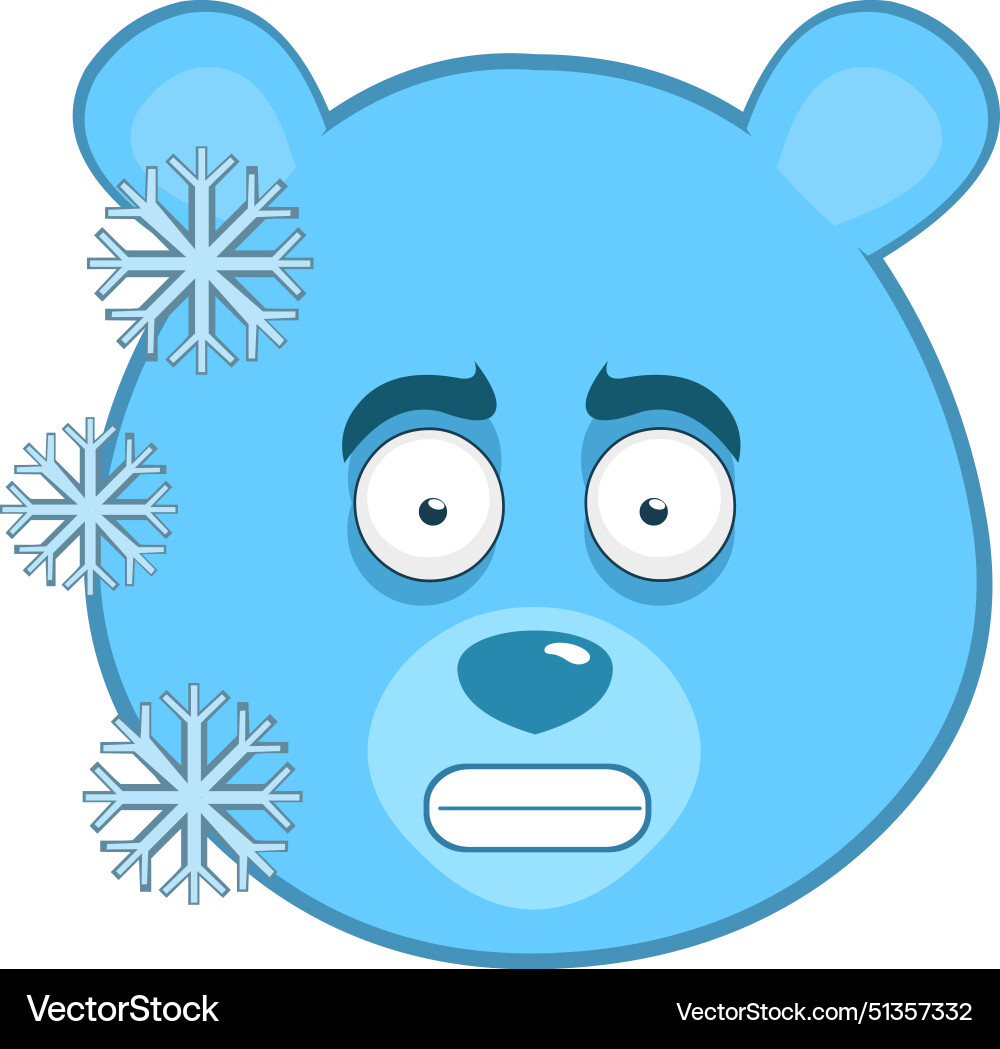 Bear frozen frost Royalty Free Vector Image - VectorStock