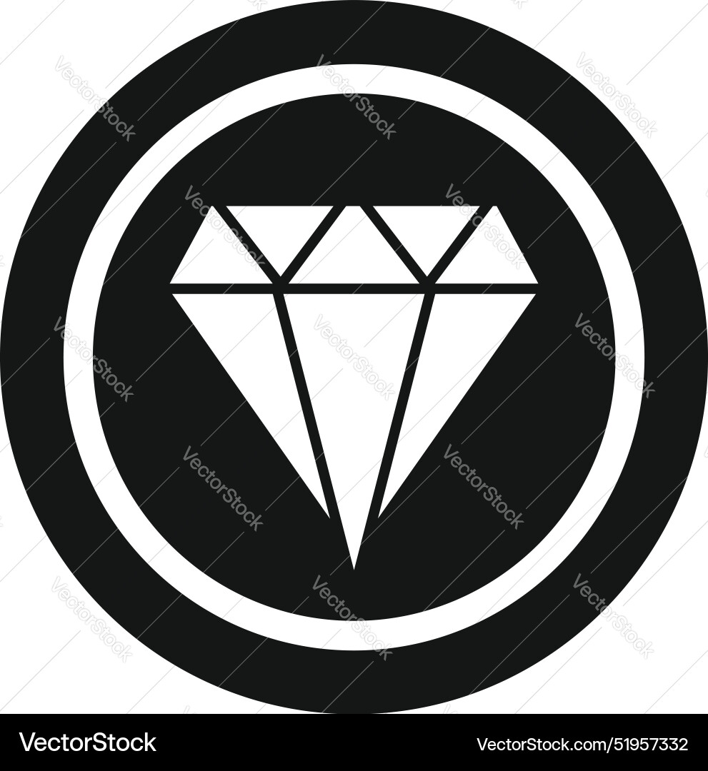 Diamond icon representing luxury and glamour Vector Image