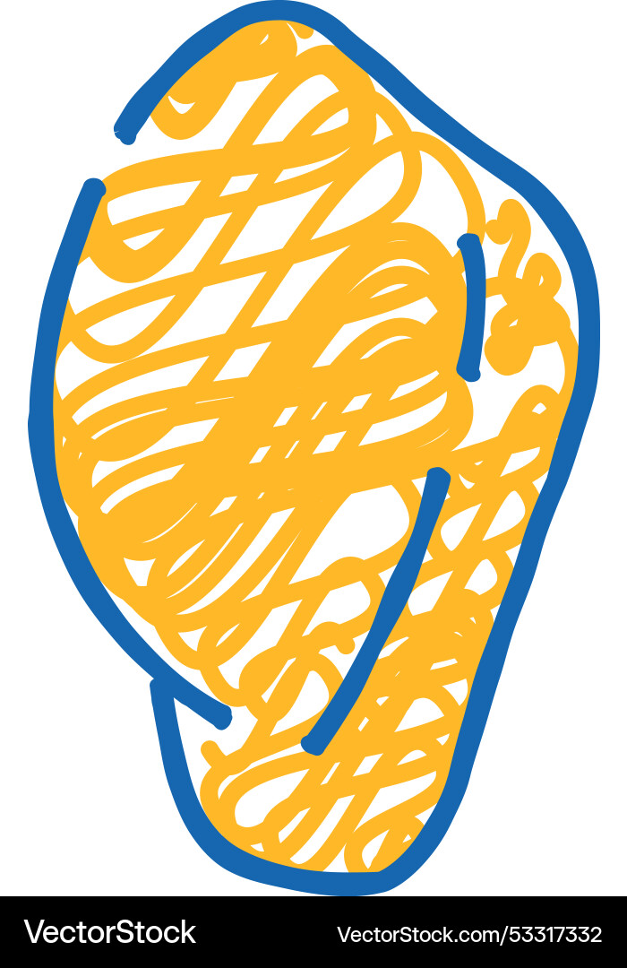 Middle phalanx icon doodle Royalty Free Vector Image