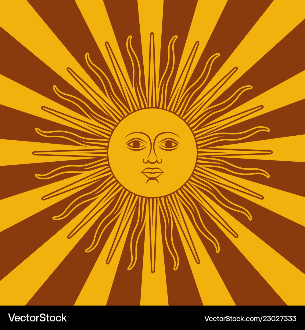 Argentina Sun Poster Royalty Free Vector Image
