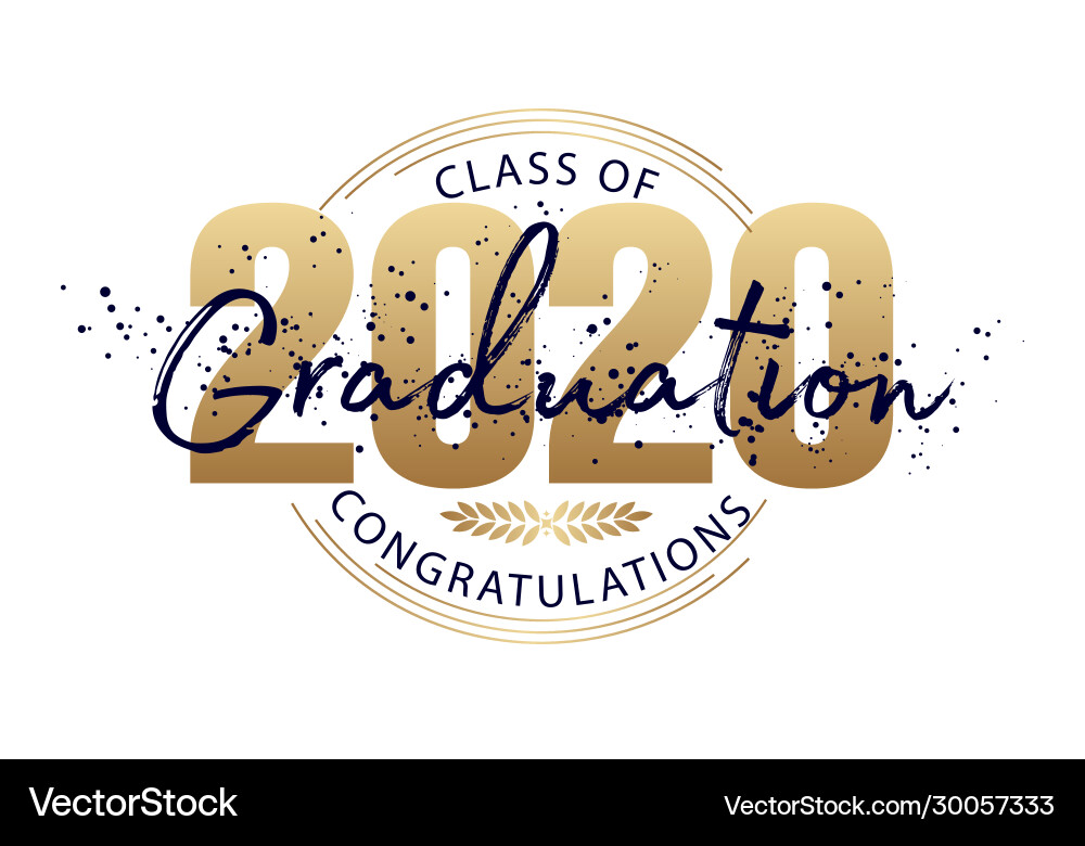 Graduation label text for design Royalty Free Vector Image