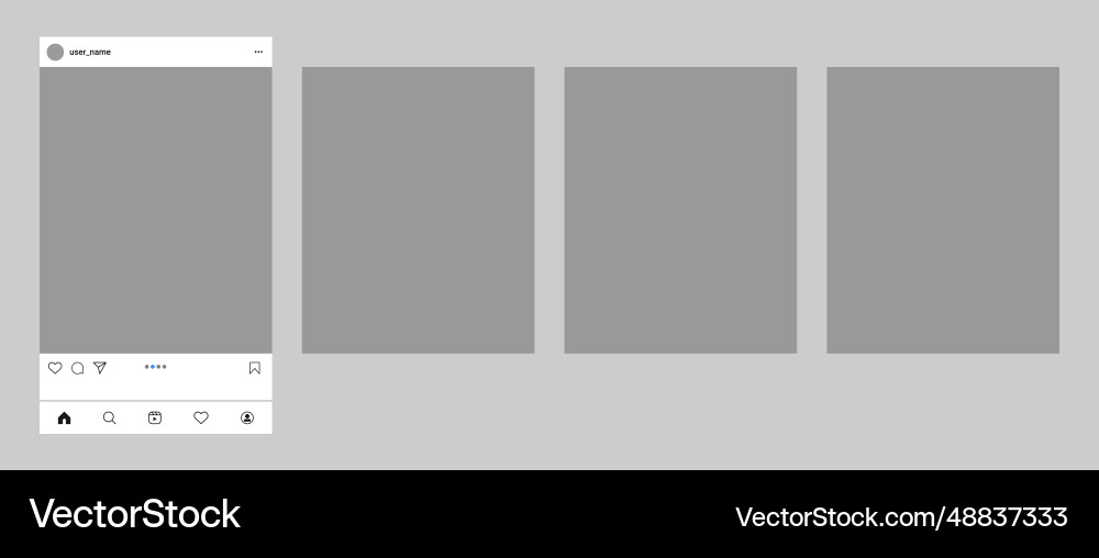 Instagram Carousel Mockup Royalty Free Vector Image