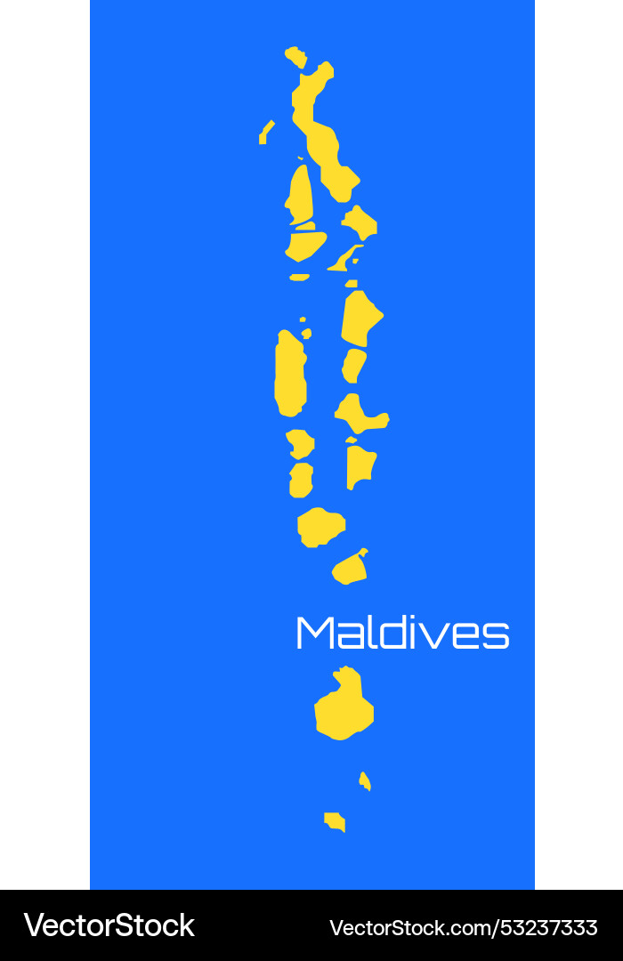 Maldives map chart Royalty Free Vector Image - VectorStock