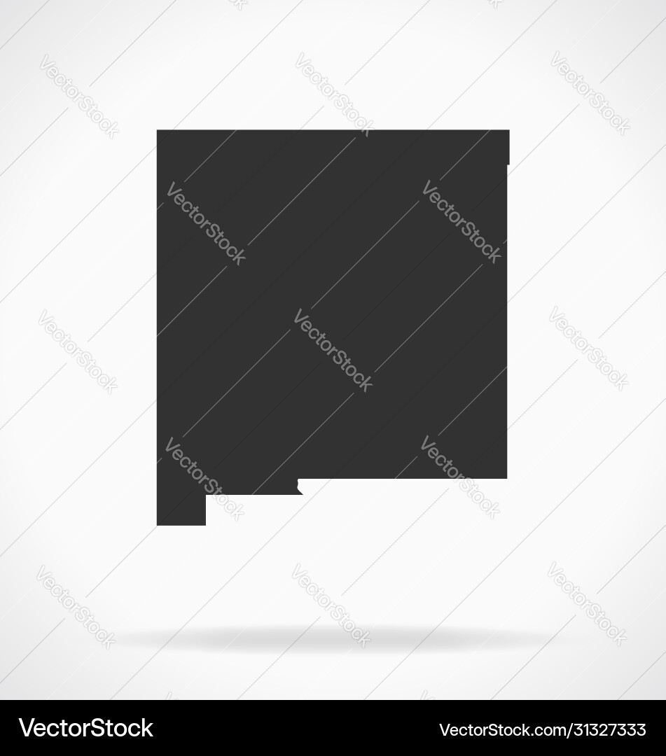 New mexico nm state map shape simplified Vector Image