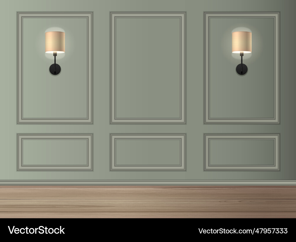 Realistic interior lamps Royalty Free Vector Image