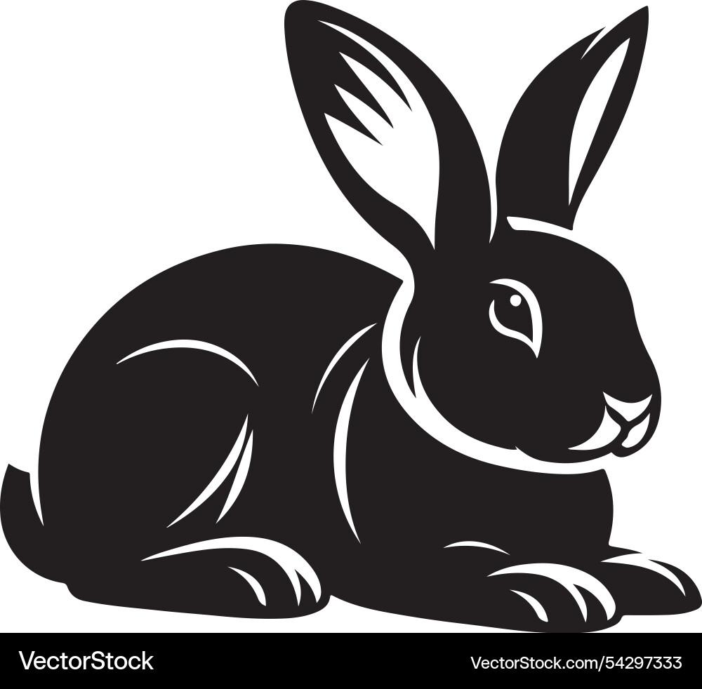 Simple and cute rabbit Royalty Free Vector Image