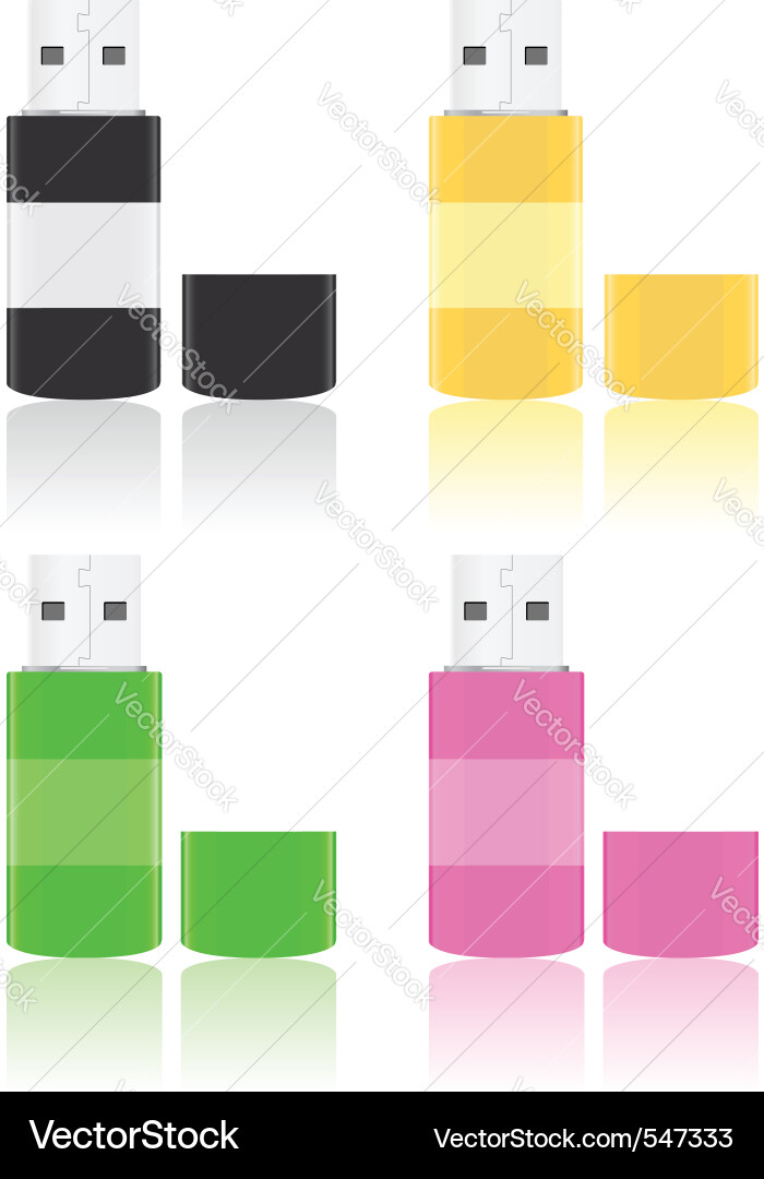 Usb flash drives Royalty Free Vector Image - VectorStock