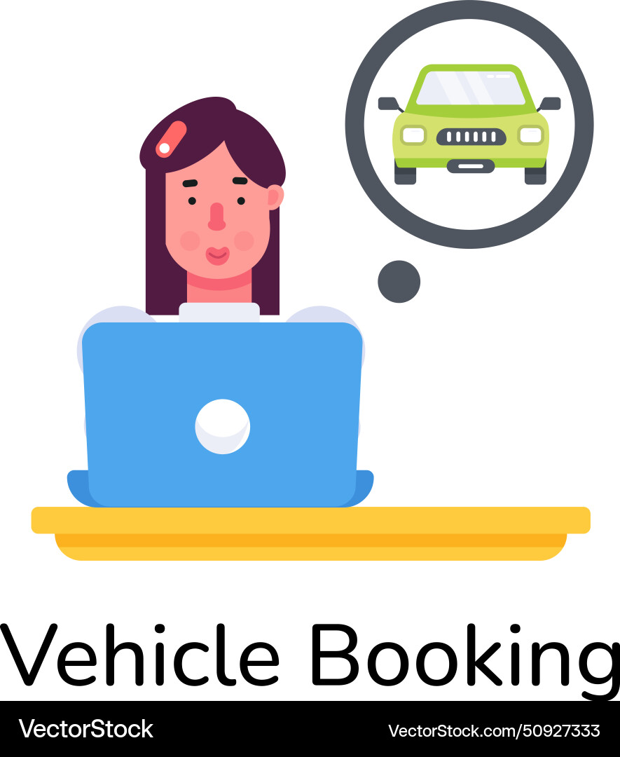 Vehicle booking Royalty Free Vector Image - VectorStock