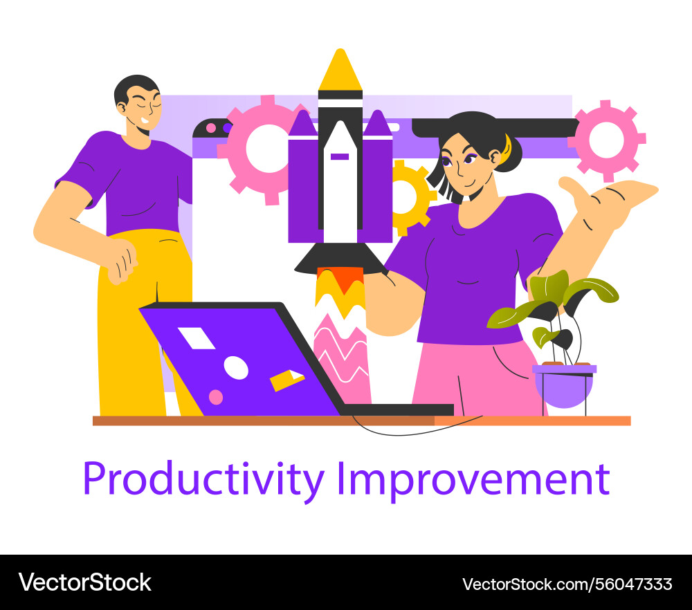 Work focus flat Royalty Free Vector Image - VectorStock