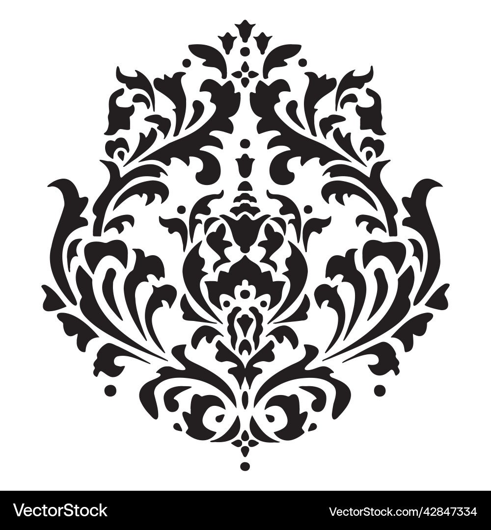 Brocade sign craft stencil Royalty Free Vector Image