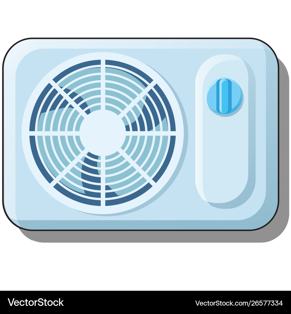 Electric fan air conditioning for home climate Vector Image