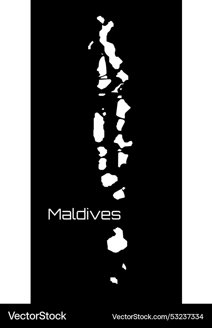 Maldives map chart Royalty Free Vector Image - VectorStock