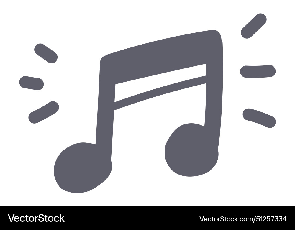 Musical note in flat design classical music Vector Image