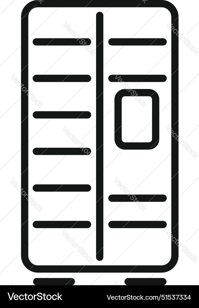 Refrigerator storing food icon Royalty Free Vector Image
