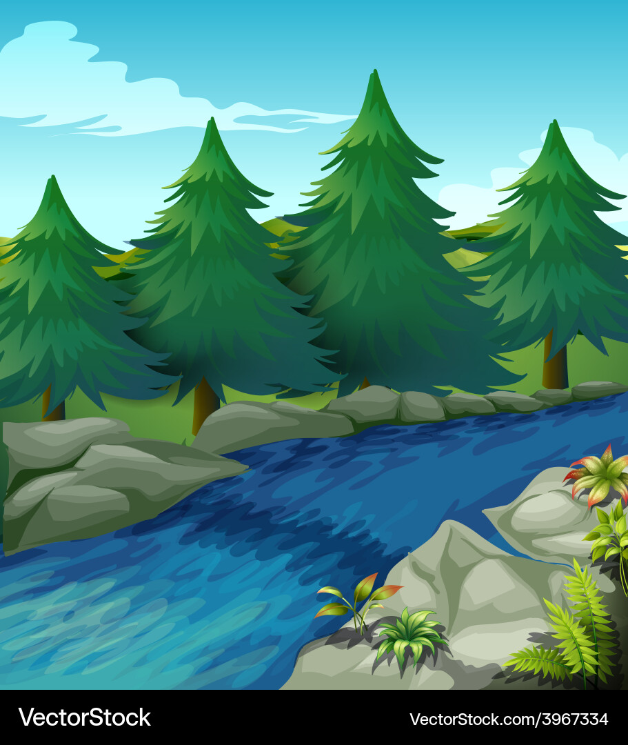 River Royalty Free Vector Image - VectorStock