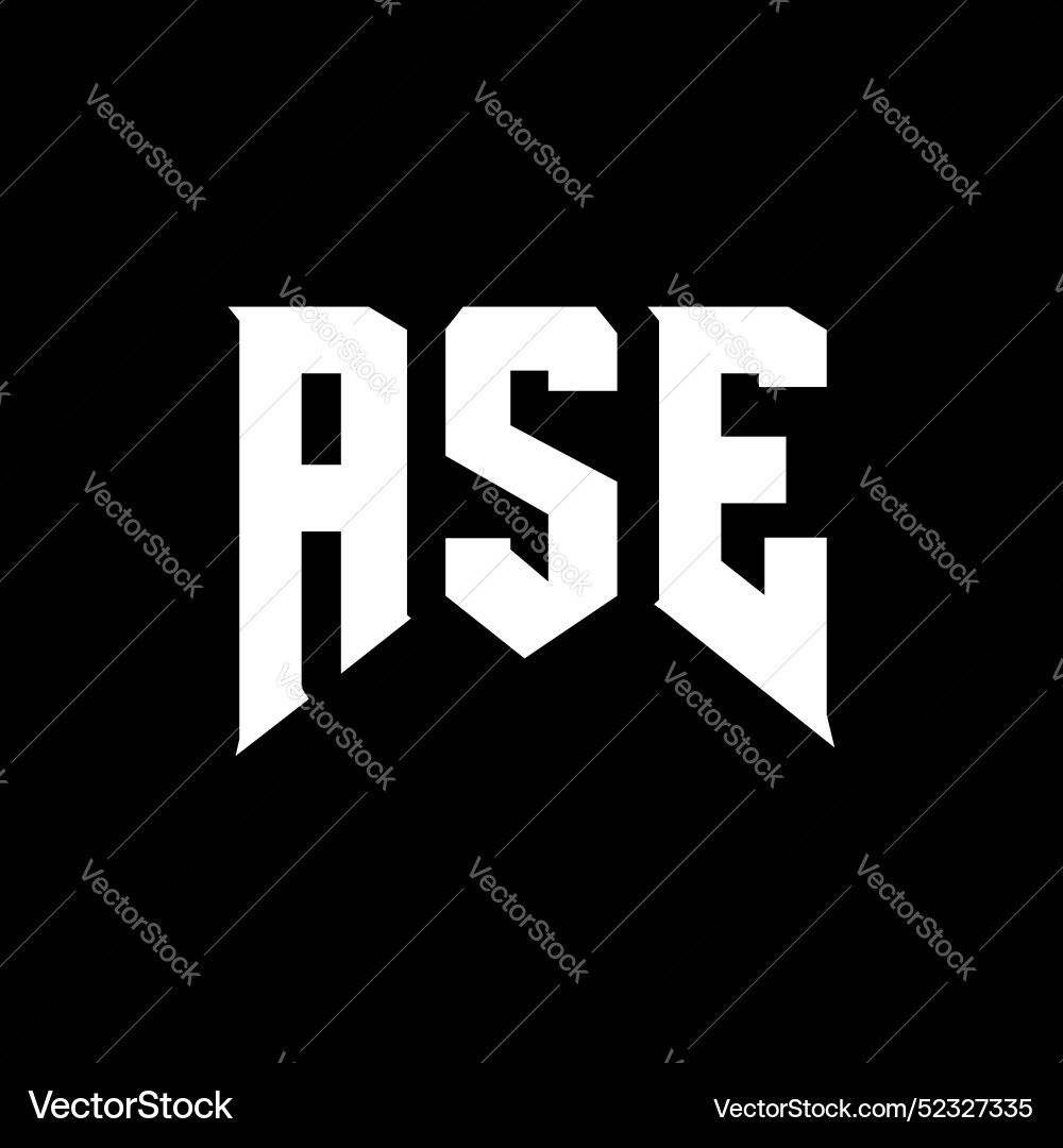 Ase letter logo design for technology company Vector Image