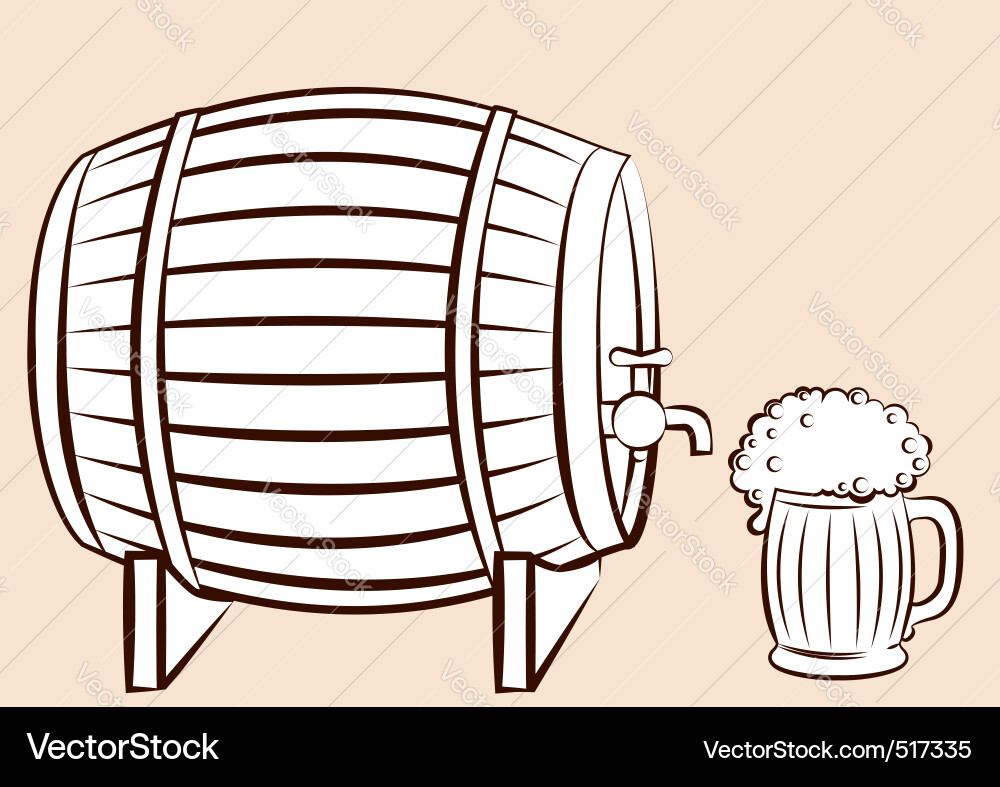Beer keg Royalty Free Vector Image - VectorStock
